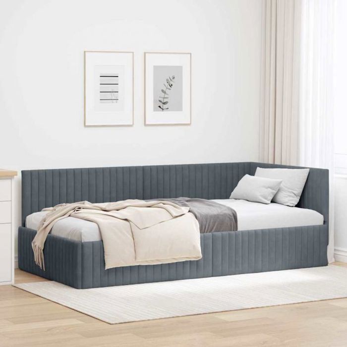 Lit complet - meuble et sommier et matelas Vidaxl Cadre de lit d'angle ...