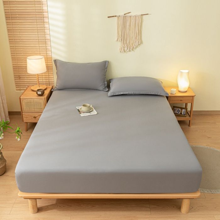 Housse de matelas King Queen Size, couleur unie, douce et confortable ...