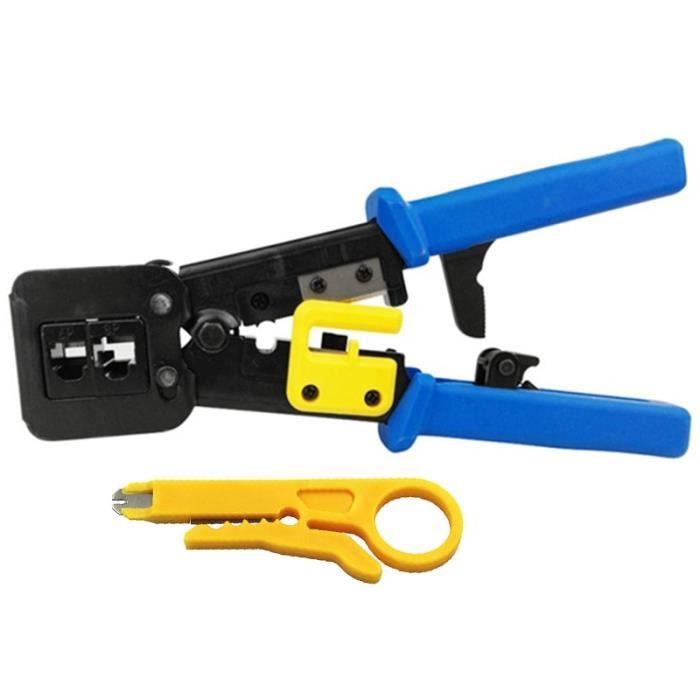 Jeu d'outils de sertissage de câbles Ethernet, pour EZ RJ45 Cat 5 - Cat ... Jeu d'outils de sertissage de câbles Ethernet, pour EZ RJ45 Cat 5 - Cat ...