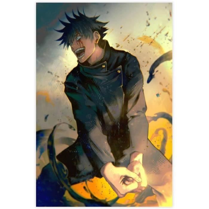 AIMASHI Poster animé Jujutsu Kaisen Fushiguro Megumi 4 sur toile pour ...