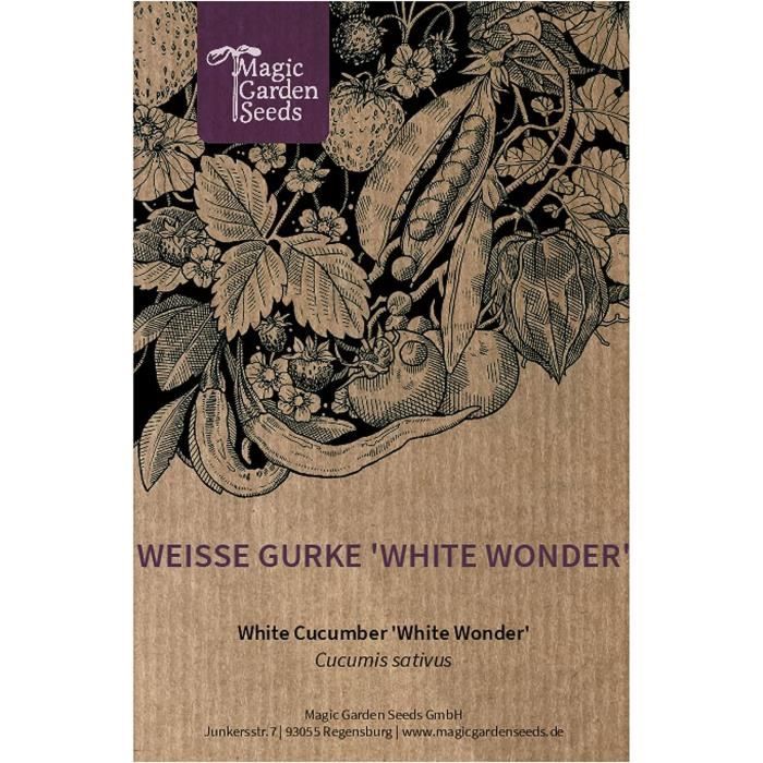 Concombre Blanc 'White Wonder' (Cucumis Sativus) Env. 20 Semences ...