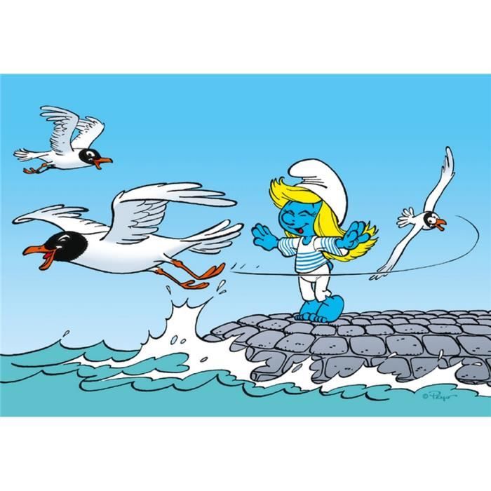 Carte postale Les Schtroumpfs, Schtroumpfette à la plage (15x10cm ...