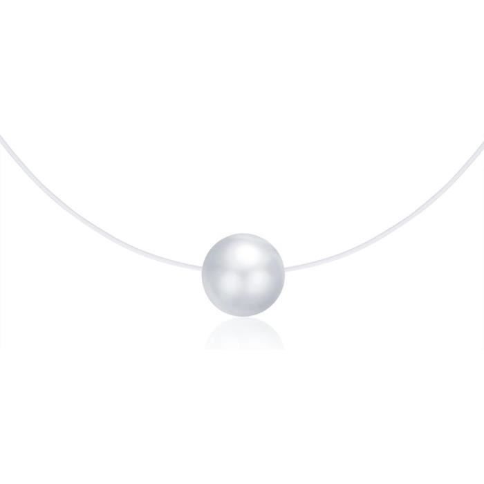 Collier invisible femme collier de la clavicule élégant la perle et le ...