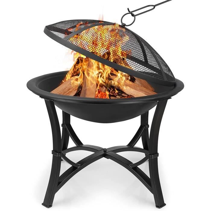 Brasero Exterieur Ø57*50 cm, Brasero de Jardin, Brasero Terrasse, avec ...