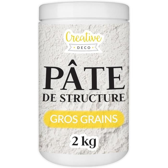 Creative Deco Pâte de Texture Gros Grains 2kg - Pâte à Relief pour ...