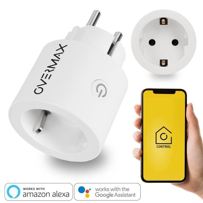 Prise Connectée Wifi OVERMAX Flow Control - Contrôle vocal avec Alexa ...