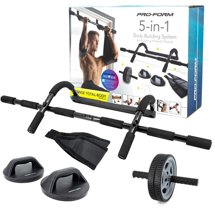 Kit musculation maison 5 en 1 barre de traction Pro-form - Cdiscount Sport