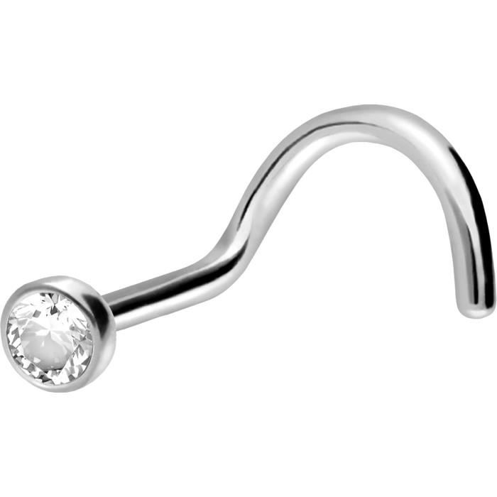 Piercing Nasal En Spirale En Acier Chirurgical Couleur Or Rose Avec ...