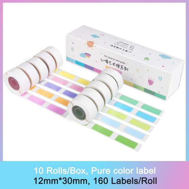 IMPRIMANTE,10 Rolls Stickers--Mini imprimante'étiquettes sans encre ...