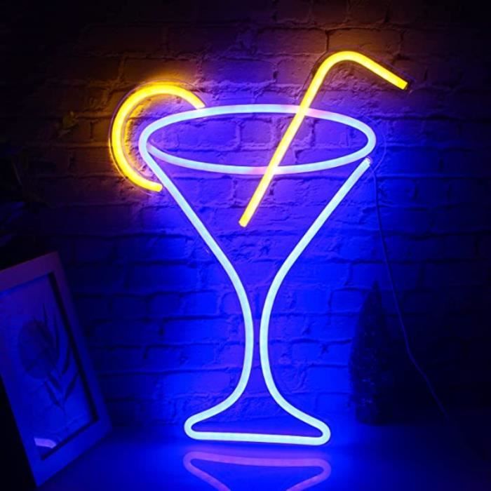 5W - Cocktail d'oiseaux - panneau néon Led en verre acrylique ...