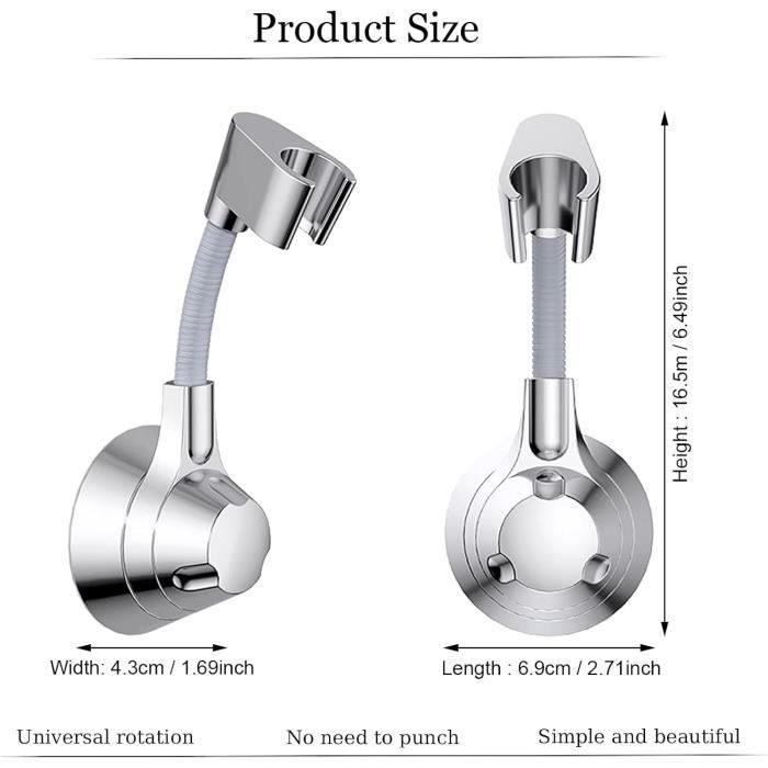 Support Pommeau De Douche Universel, Support Douche Sans Percage ...