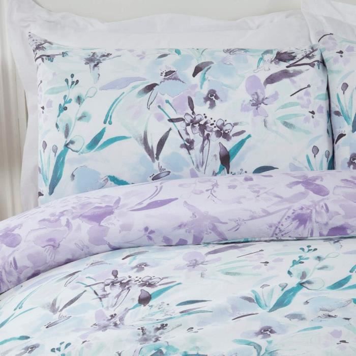 Parure De Lit Réversible Avec Housse De Couette Et Taies D'Oreiller ...