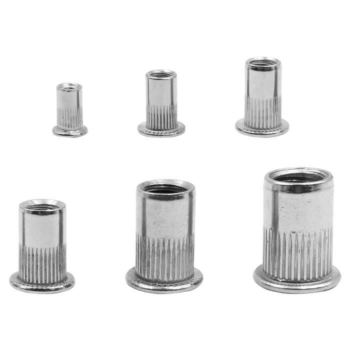 304 M3-M10 Lot De 200 Écrous À Rivets En Acier Inoxydable À Tête Plate ...