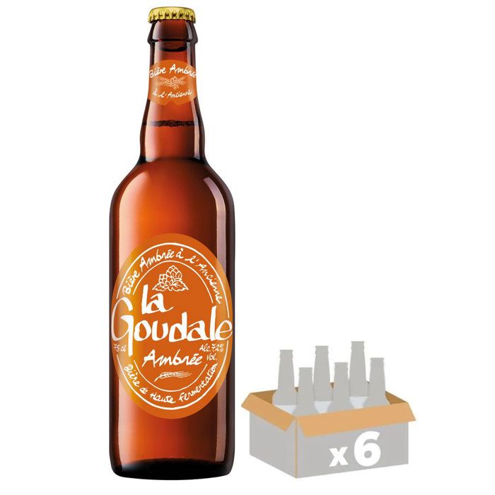 La Goudale Ambrée - Bière ambrée - 6 bouteilles x 75cl - La cave Cdiscount