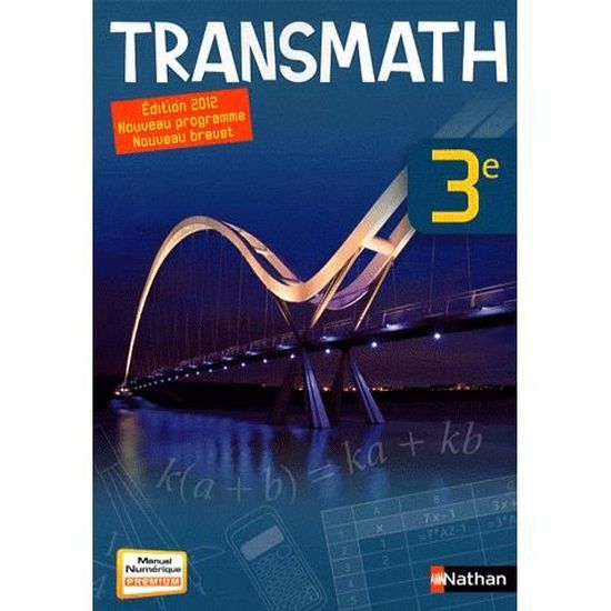 Mathématique, 3e, Transmath - Cdiscount Librairie