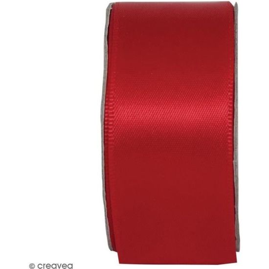 Ruban satin uni Rouge radieux - 2,5 cm x 3 m Ruban en satin large pour ...