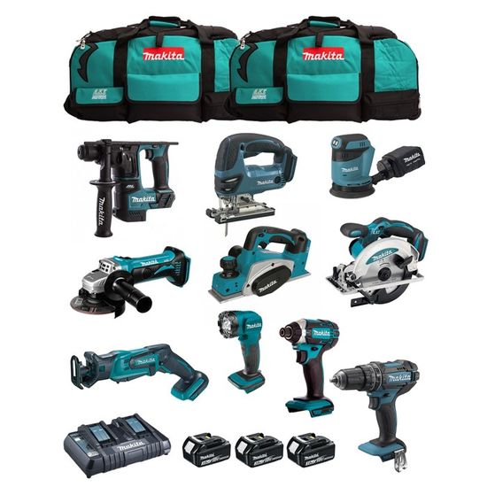 MAKITA Kit MK1003 (DHP482+ DTD152+ DHR171+ DGA452+ DJR183+ DBO180 ...
