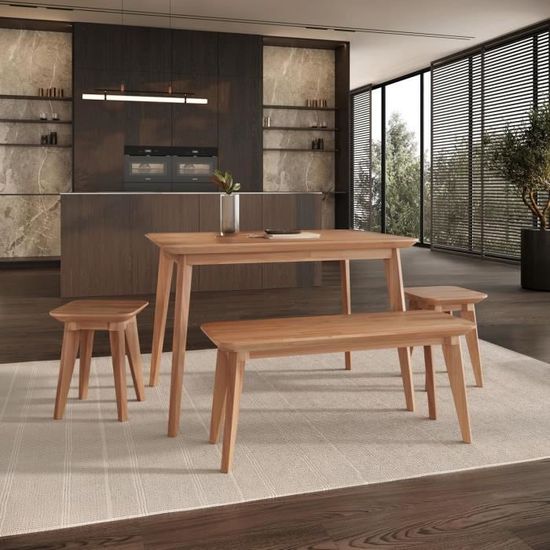 Krok Wood Table de Cuisine Bois de Massif (Hêtre, 75 x 50 x 75 cm)3 ...