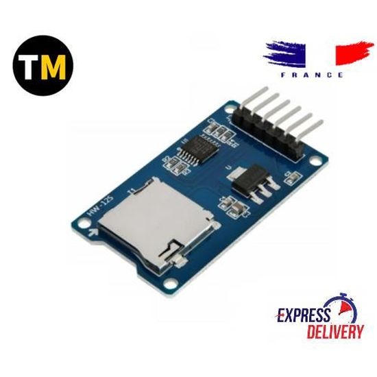 Lecteur de carte micro SD pour Arduino - Micro SD TF Card Module SPI ...