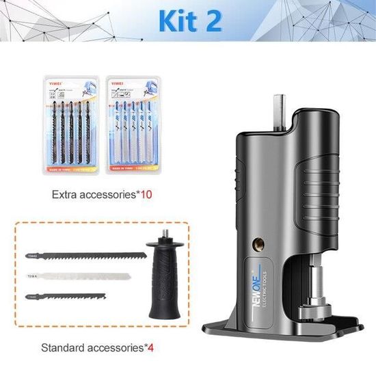 VISSEUSE - DEVISSEUSE,Kit 2--Tête de Coversion avec poignée pour ...
