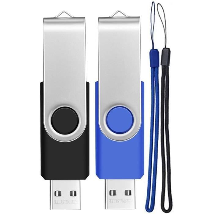 Lot de 2 Clés USB 32 Go Cle USB Stockage Rotation Disque Mémoire Stick ...