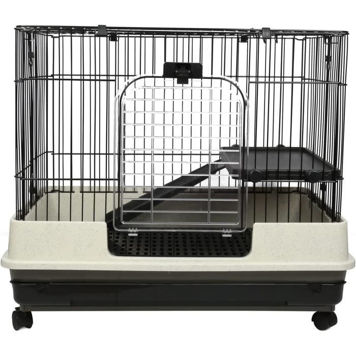 Cage pour Petits Animaux roulante 3 Plates-Formes démontables 3 rampes ...