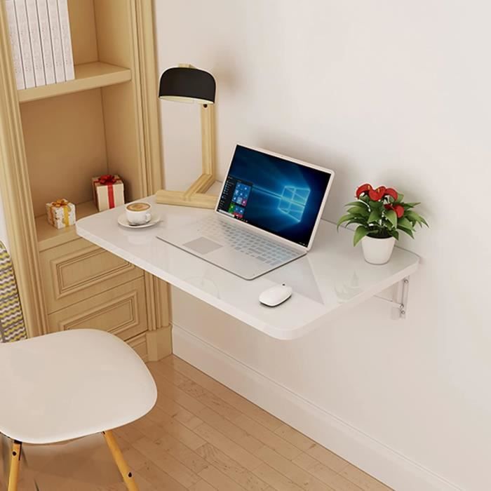 Table Pliante Murale, Bureau Rabattable Mural En Bois, Table Pliante ...