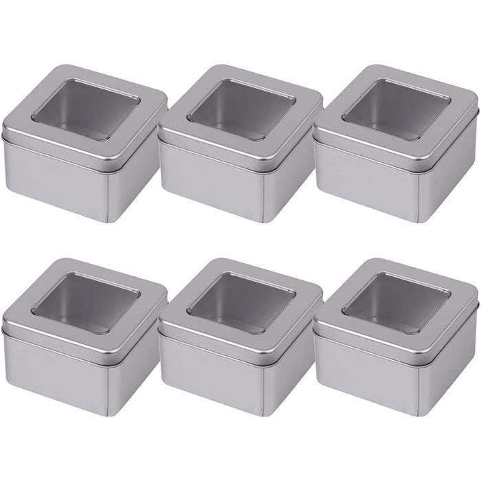 6 Pièces Petite Boîte Métallique, Boîte En Métal Avec Couvercle, Mini ...