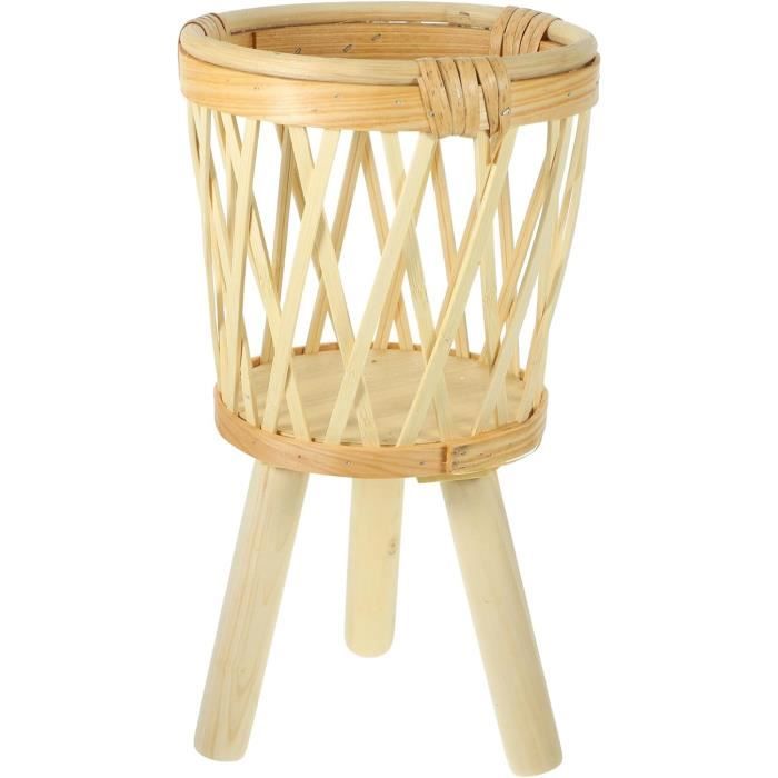Panier En Rotin Plante Support Rustique En Osier Porte-Pot De Fleur ...