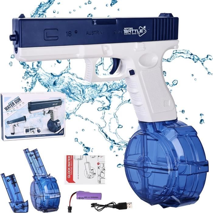 Pistolet a Eau électrique, Puissant Pistolet à Eau 434 + 58CC, Pistolet à Eau Longue Portée ...