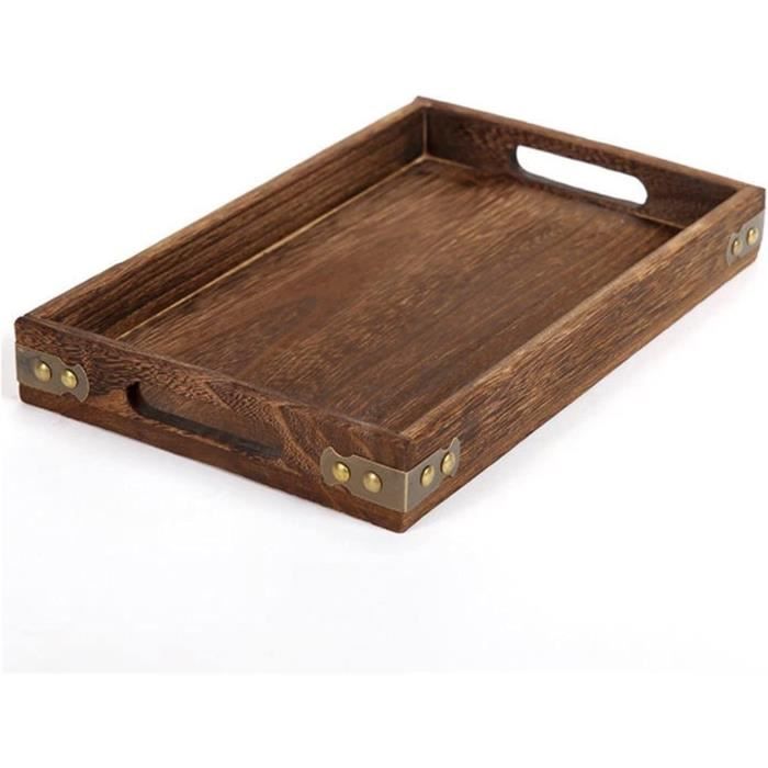 Plateau - Plateau De Service En Bois Plateau De Service Rectangulaire ...