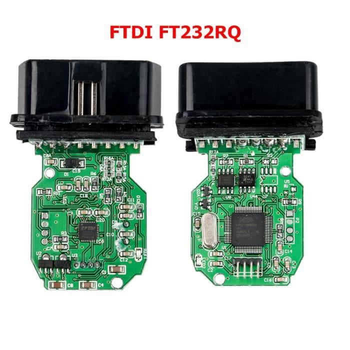 Support MINI VCI pour Toyota, Interface multilingue FT232RQ-RL OBD2 USB ...