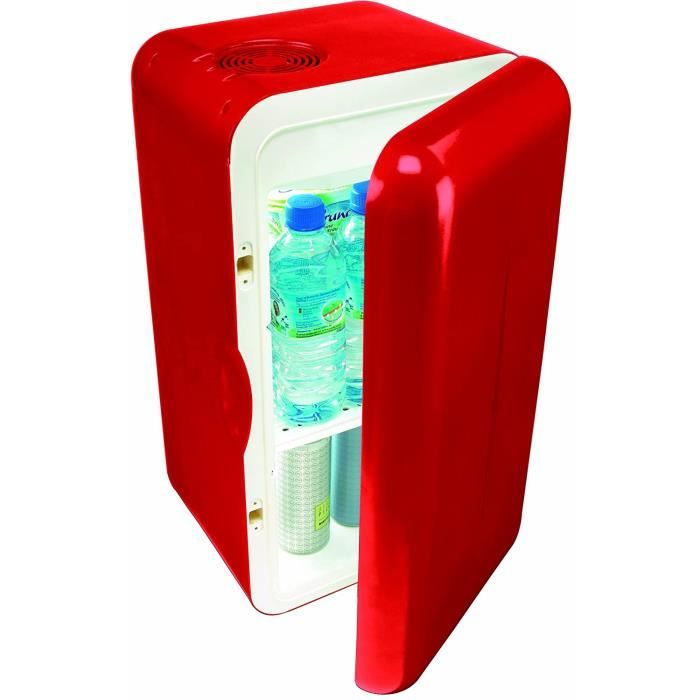 F16 Mini réfrigérateur électrique rouge, 15L, 230V, p265xh270xl495mm ...