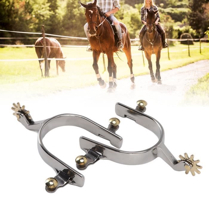 TAM Éperons pour chevaux 1 paire d'éperons de cheval en acier ...