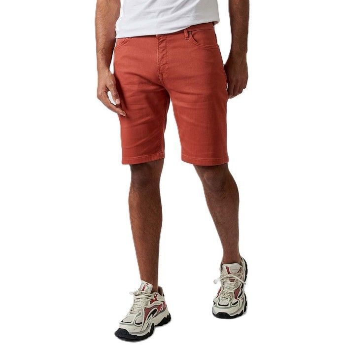 Bermuda homme rouge KAPORAL VIXTO - Coupe straight - Extend denim Rouge ...