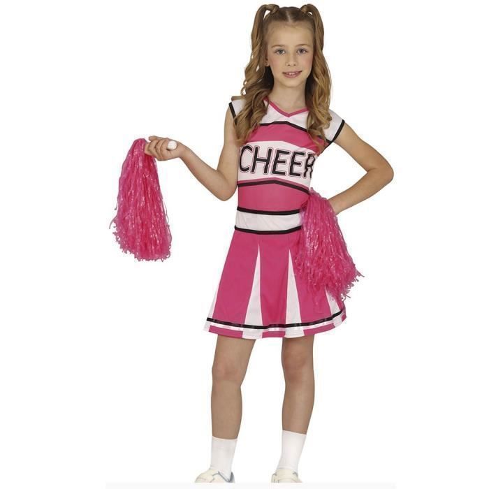 DÉGUISEMENT CHEERLEADER POM-POM GIRL ROSE FILLE - Cdiscount Jeux - Jouets