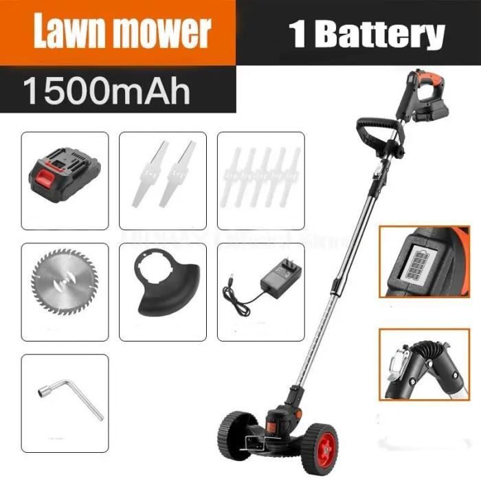 Tondeuse à gazon électrique sans fil, coupe-herbe réglable en longueur, outils de jardin ménager ...