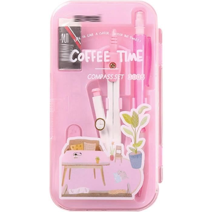 Lot de 8 compas de géométrie avec rapporteur et règles de mathématiques ...