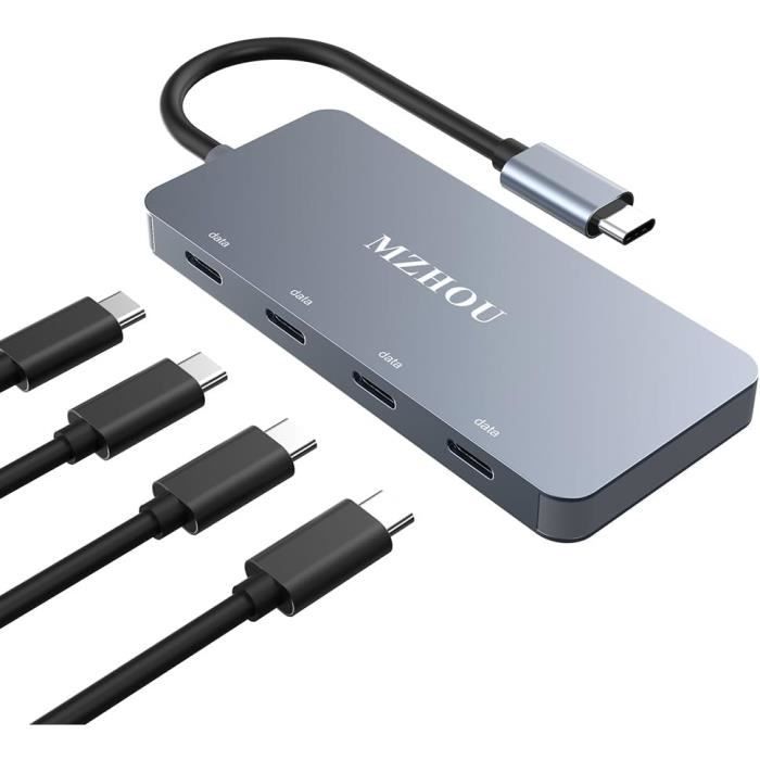 Hub USB C 4 en 1 10 Gbit-s Hub USB C Multiport Adaptateur d ...