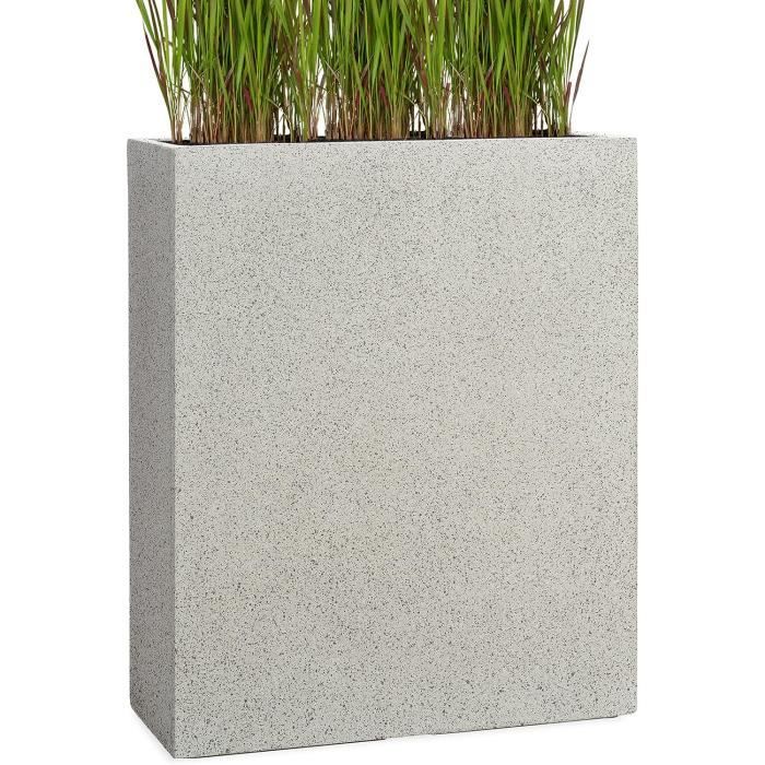 ® Pot De Fleur Divider Jardinière Granit Gris 72X60X25Cm *Résistant Au ...