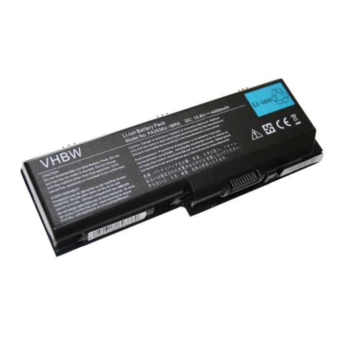 Batterie LI-ION 4400mAh 10.8V noire-black pour TOSHIBA remplaçant ...