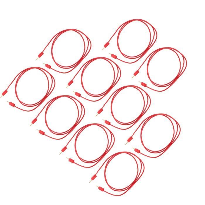 YOSOO Cordon de test multimètre 10Set Banana Plug Test Lead Laiton PVC ...