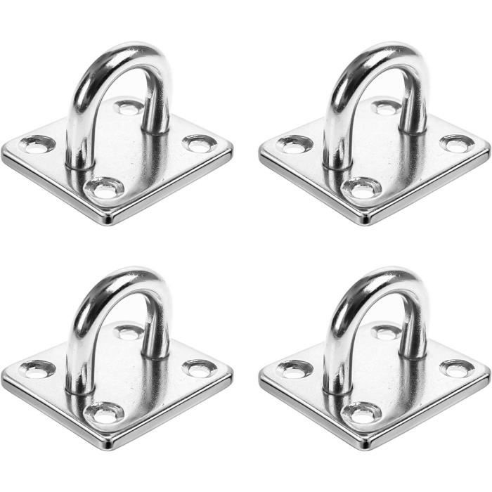4 Pcs Plaque à Oeillet 6mm Pontet INOX Marine en Acier Inoxydable 304 ...