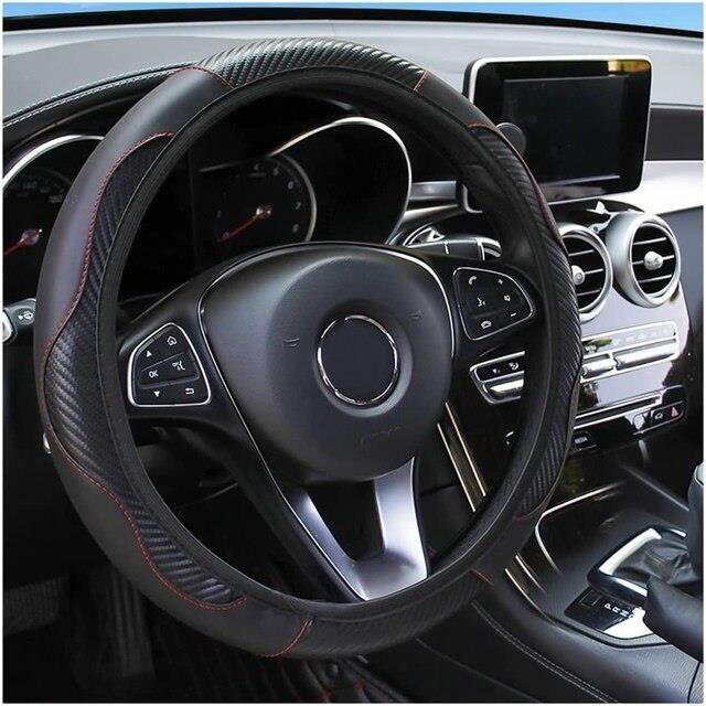 COUVRE-VOLANT,Black--Housse de volant de voiture universelle ...