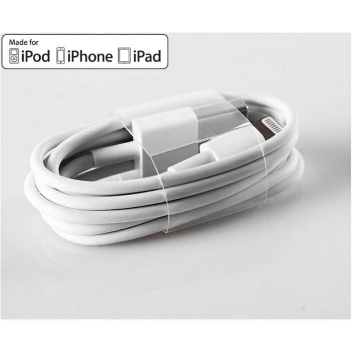 Lot de 30 Cables Lightning Iphone Apple 10 pcs , iphone 5 , iphone 5s ...