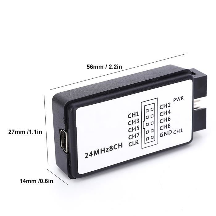 Analyseur logique Fafeicy Portable USB Logic Analyzer Device Set avec ...