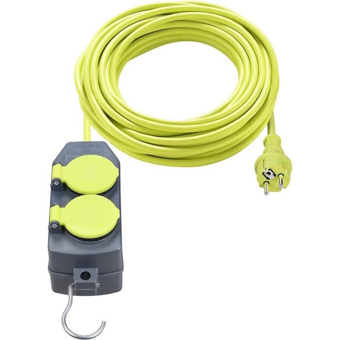 Câble Rallonge Avec 2 Prises 15 M, Rallonge Schuko, Extension ...