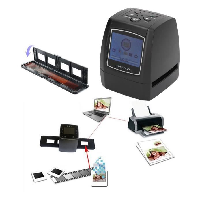 VBESTLIFE Scanner de négatifs Scanner de diapositives de film Écran ...