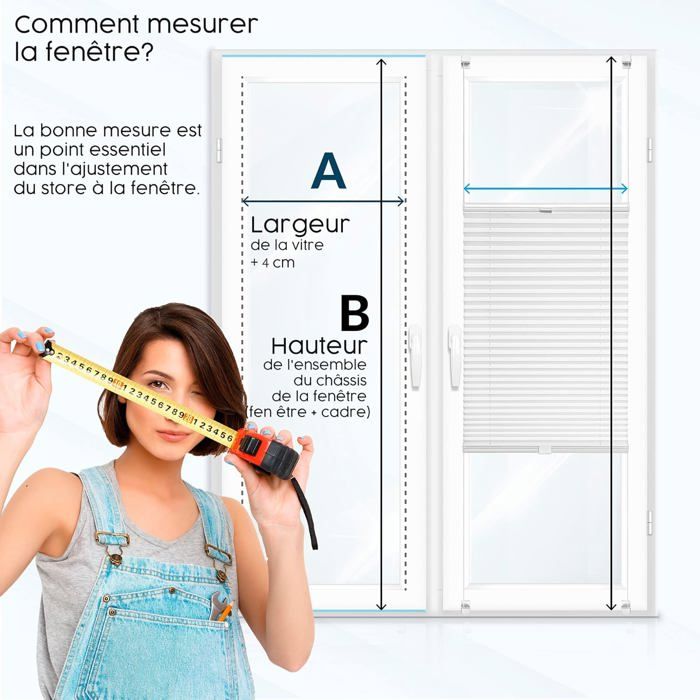 Store de fenêtre plissé sur mesure sans perçage - Collection Premium 23 ...