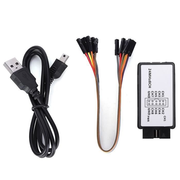 Analyseur logique Fafeicy Portable USB Logic Analyzer Device Set avec ...
